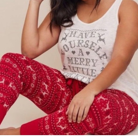 torrid | Intimates & Sleepwear | Nwt Red Fairisle Sleep Tank And ...
